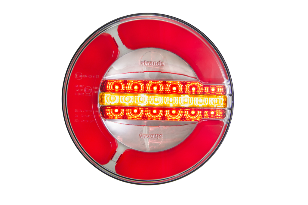 Strands round rear light LED 3 function 12-24V,142mm diameter - Strands