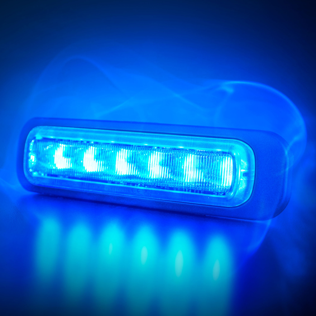DARK KNIGHT STROBE LIGHT BLUE 6 LED - Strands